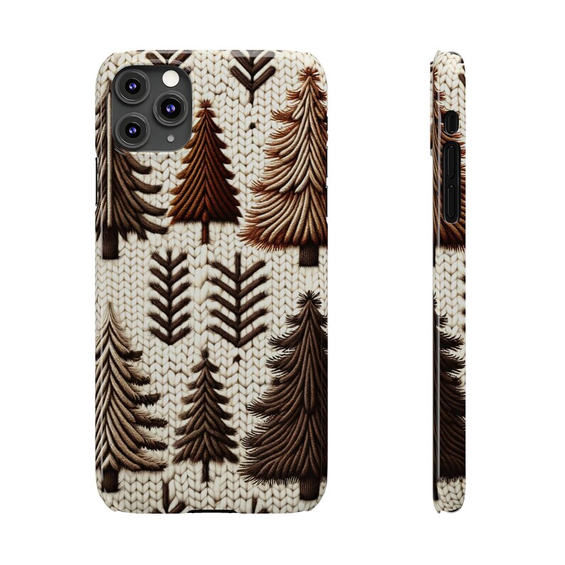 Enchanted Forest Knit Cottagecore Boho Phone Case embroidered 3D Effect ...