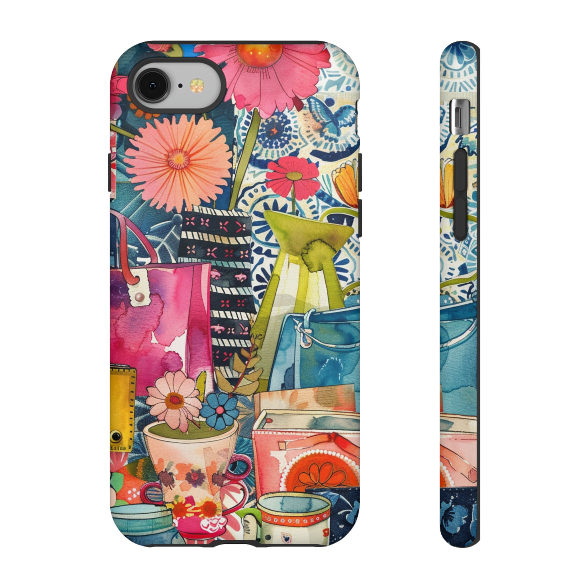 Whimsical Coquette Collage Phone Case Vintage Floral & Fashion ...