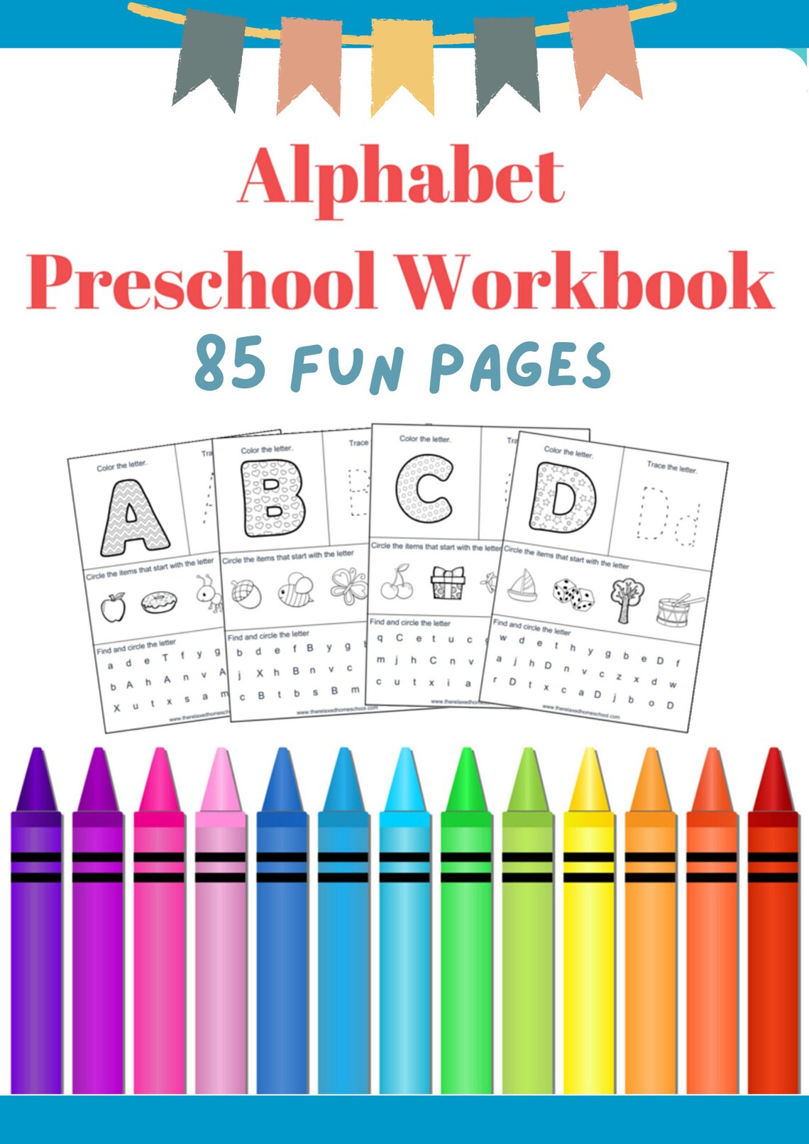 Alphabet Preschool Workbook Tracing Alphabet Preschool - Etsy