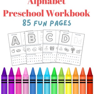 Alphabet Preschool Workbook Tracing Alphabet , Preschool Worksheet ...