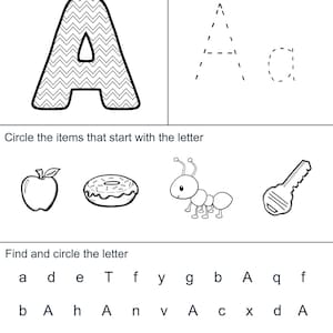 Alphabet Preschool Workbook Tracing Alphabet , Preschool Worksheet ...