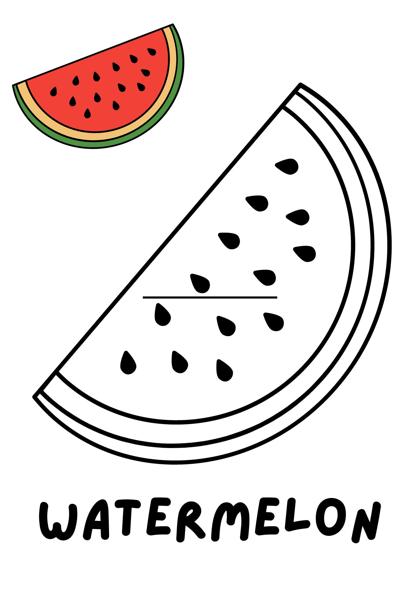 Preschool Fruits Coloring, Printable Fruits Coloring, Coloring Pages ...