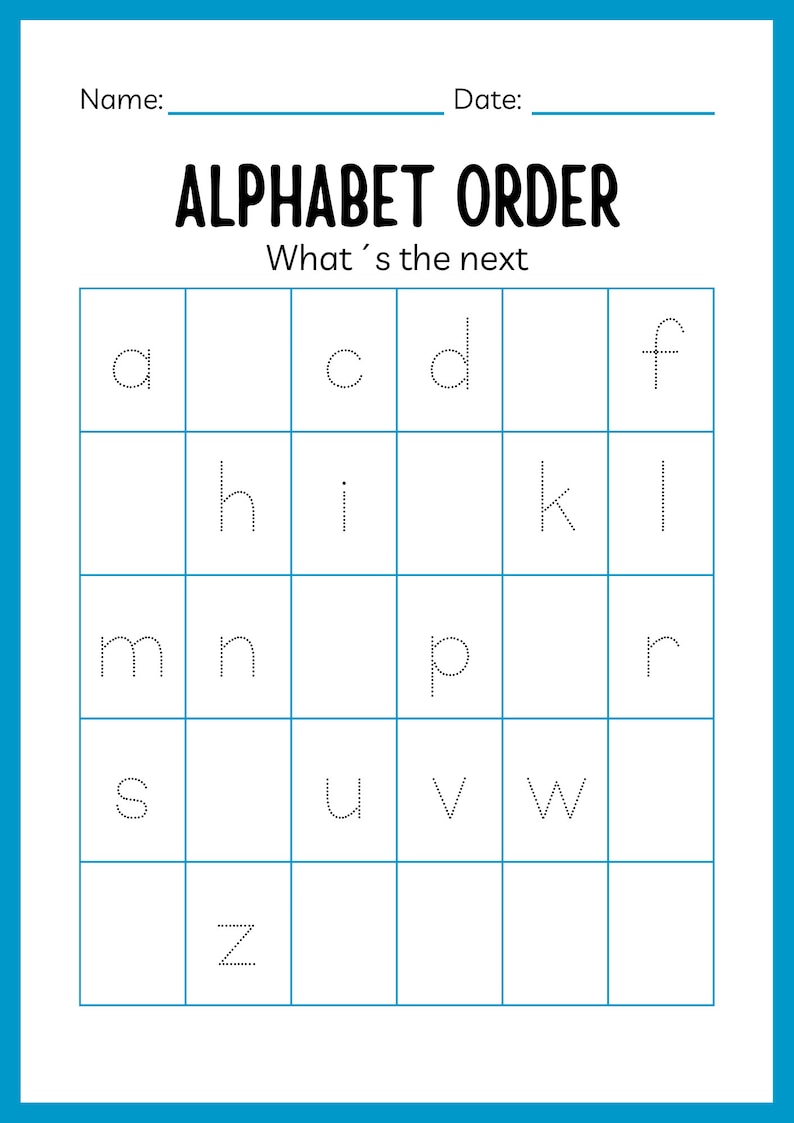 Alphabet Preschool Workbook Tracing Alphabet Preschool - Etsy