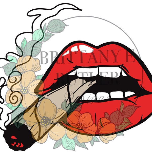 Lips With Blunt Svg - Etsy