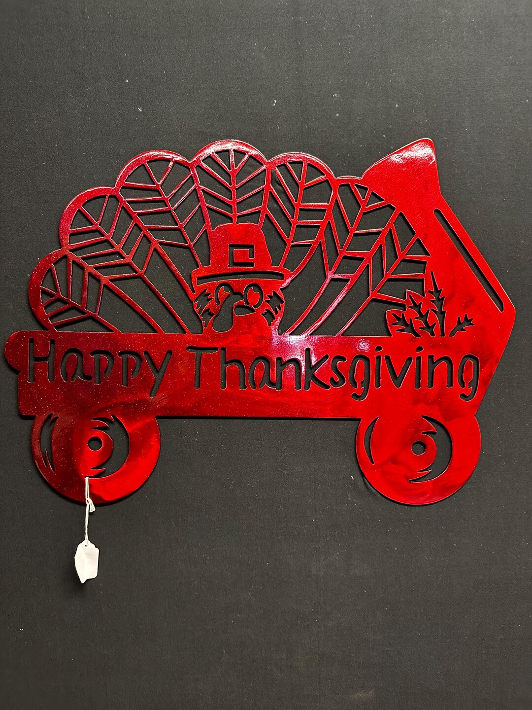 Happy Thanksgiving - Turkey in Wagon - Metal Sign - Etsy