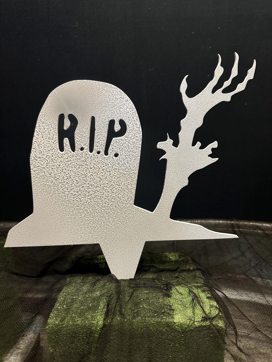 RIP Gravestone With Zombie Hand Stake - Halloween - Metal Art - Etsy