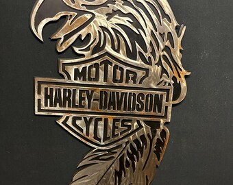 Harley Davidson Bar & Sheild Metal Sign - Etsy