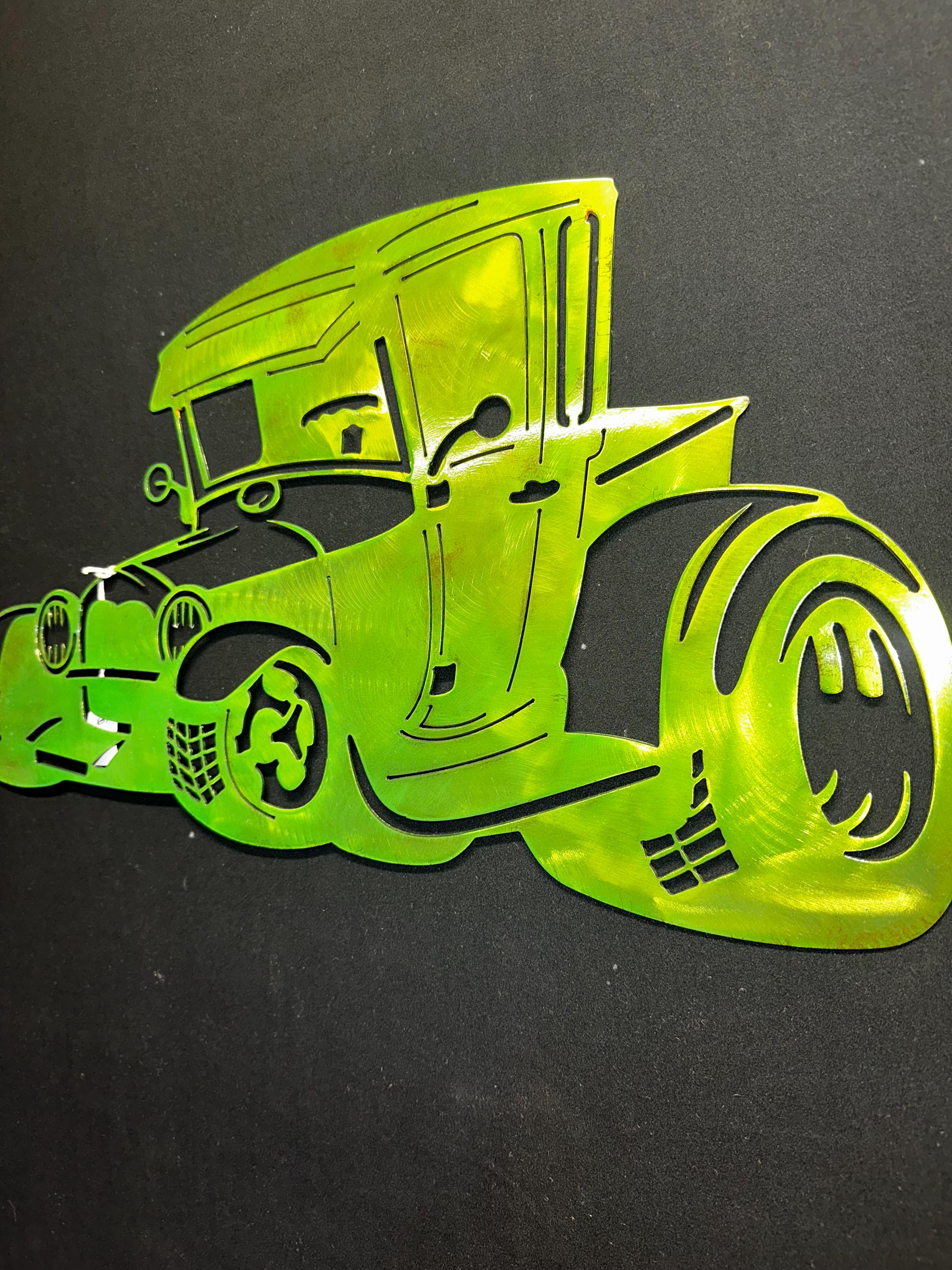 Cartoon Car - Metal Sign - Etsy