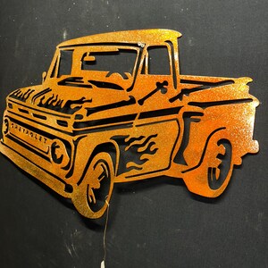 Square Body Chevy - Flames -metal Sign - Wall Art - Etsy