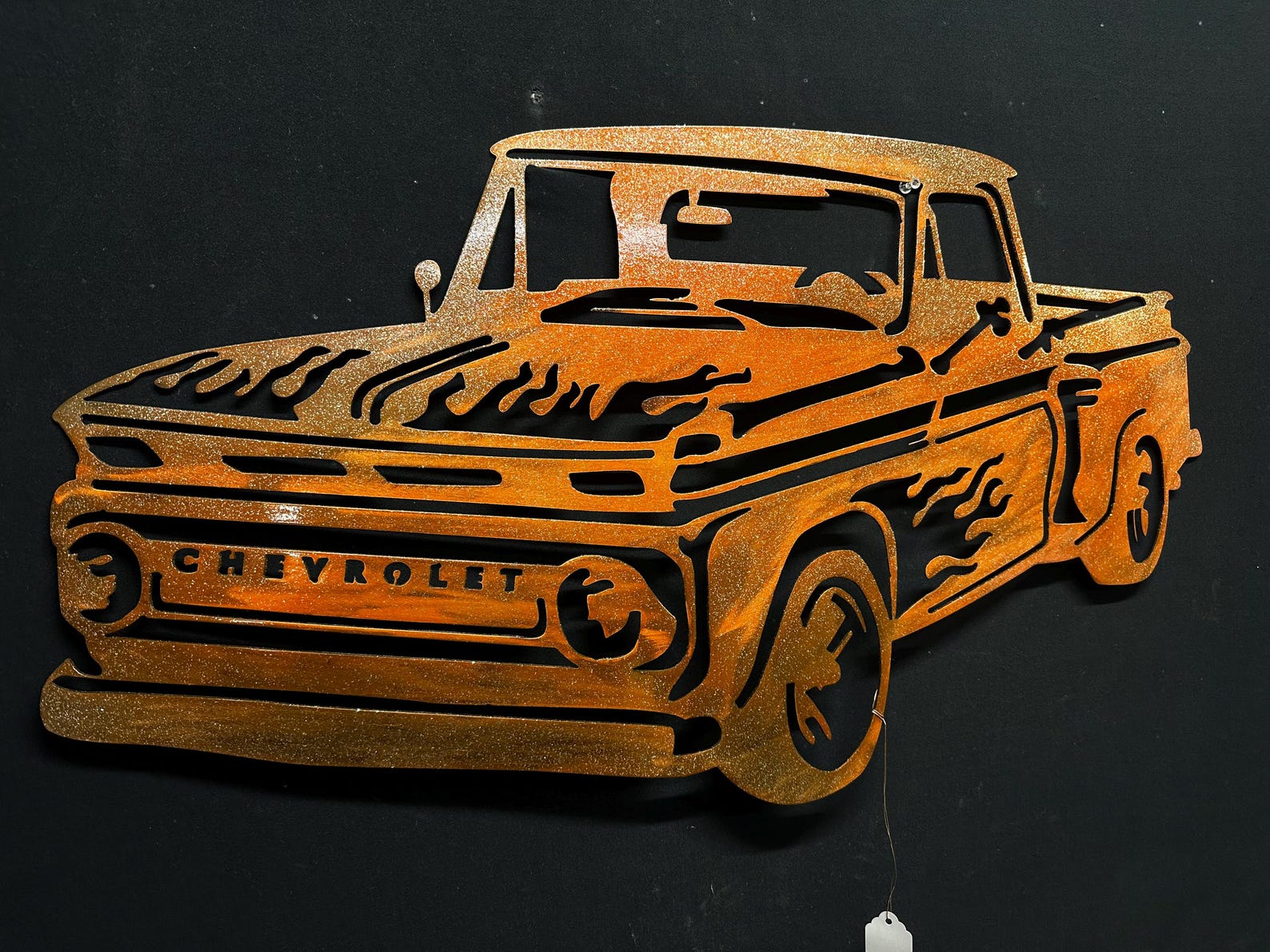 Square Body Chevy - Flames -metal Sign - Wall Art - Etsy