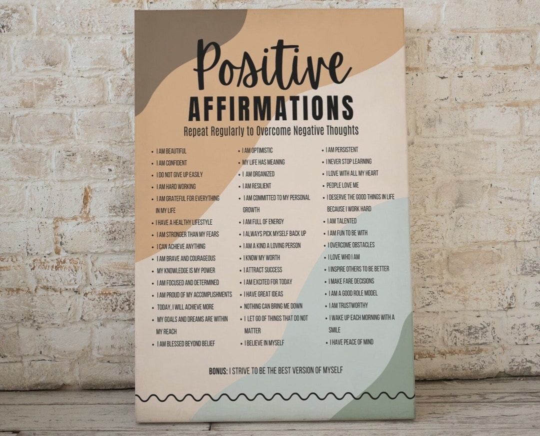 Self Affirmation Poster Self Love Poster Self Affirmation - Etsy