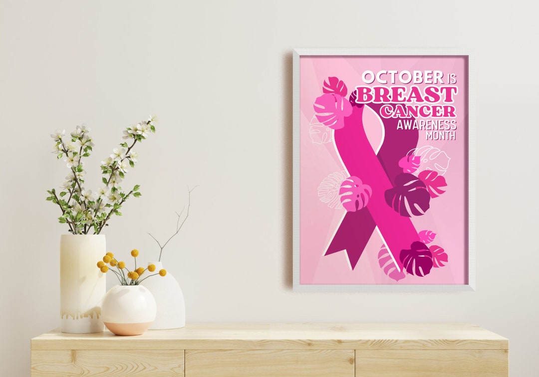 Breast Cancer Awareness Month, Pink Ribbon, Breast Cancer Poster ...