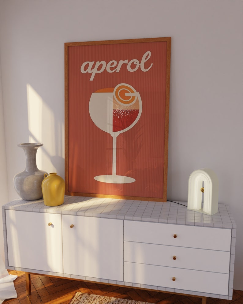 Aperol Spritz Cocktail Poster One Piece Alcohol Poster Bar - Etsy