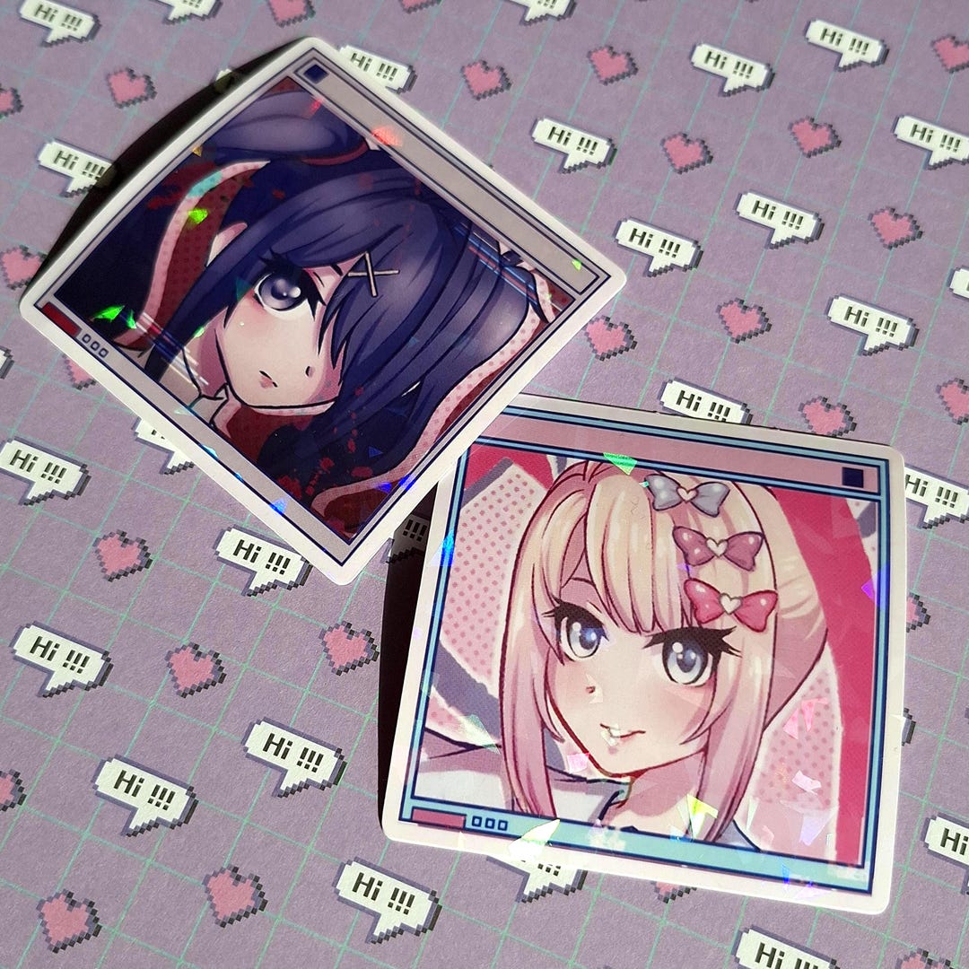 Needy Streamer Overload Kangel and Ame Holographic Sticker - Etsy