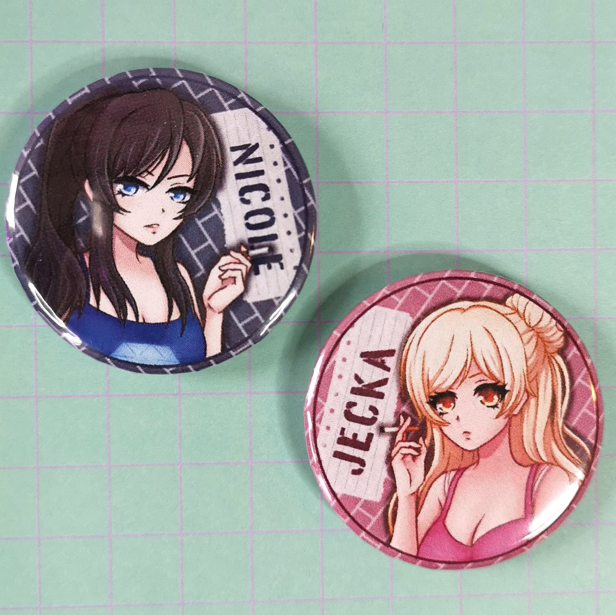 Class Of 09 Nicole And Jecka Buttons Etsy