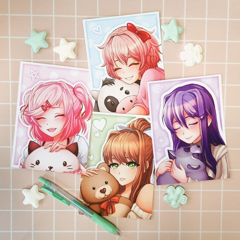 Doki Doki Literature Club Postcards - Etsy Australia