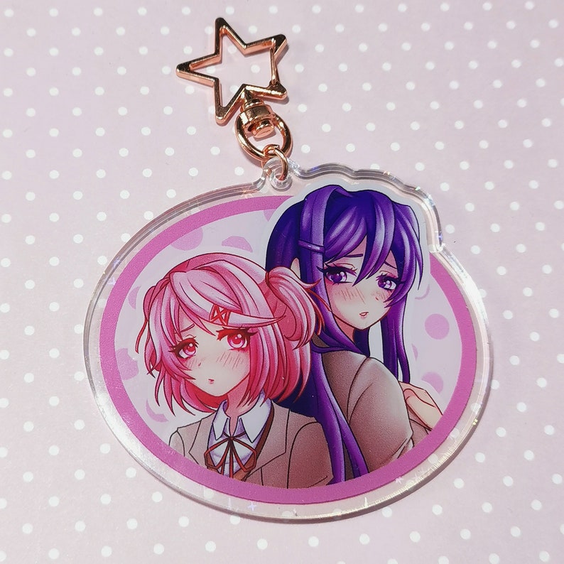 Doki Doki Literature Club Natsuki and Yuri Keychain - Etsy Canada