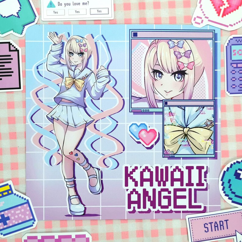 Needy Streamer Kawaii Angel Print - Etsy