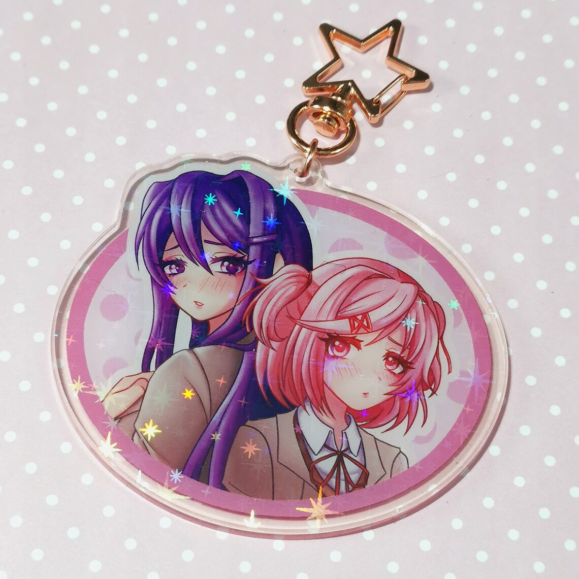 Doki Doki Literature Club Natsuki and Yuri Keychain - Etsy Canada