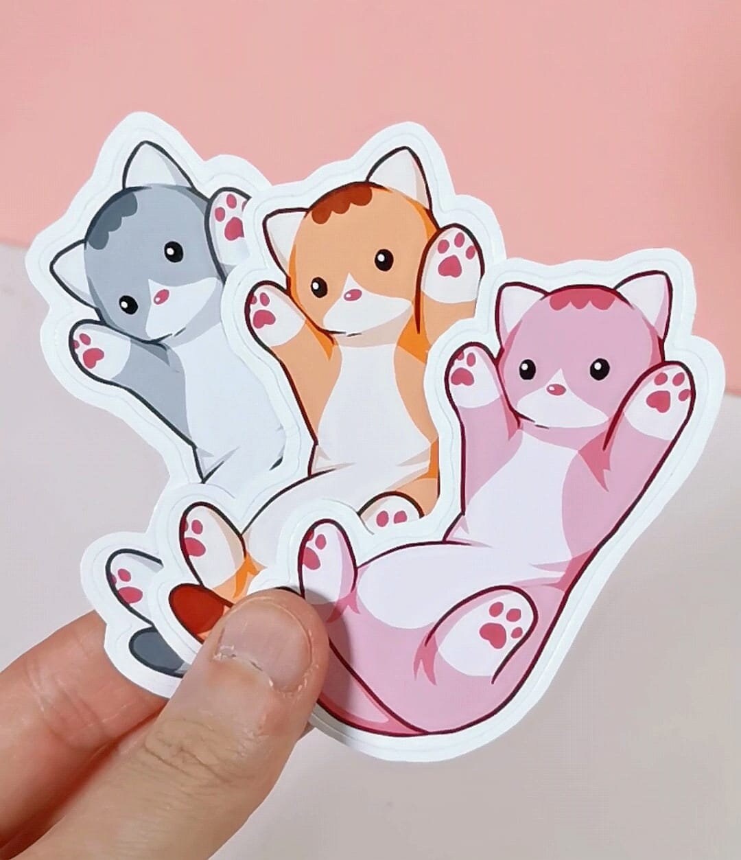 Long Cat Sticker Set of 3 - Etsy