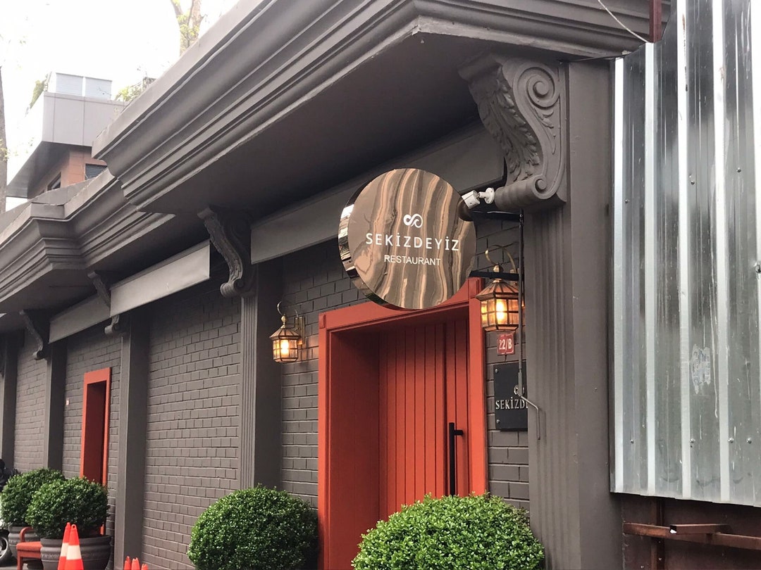 Customizable Clear Steel Round Sign - Etsy