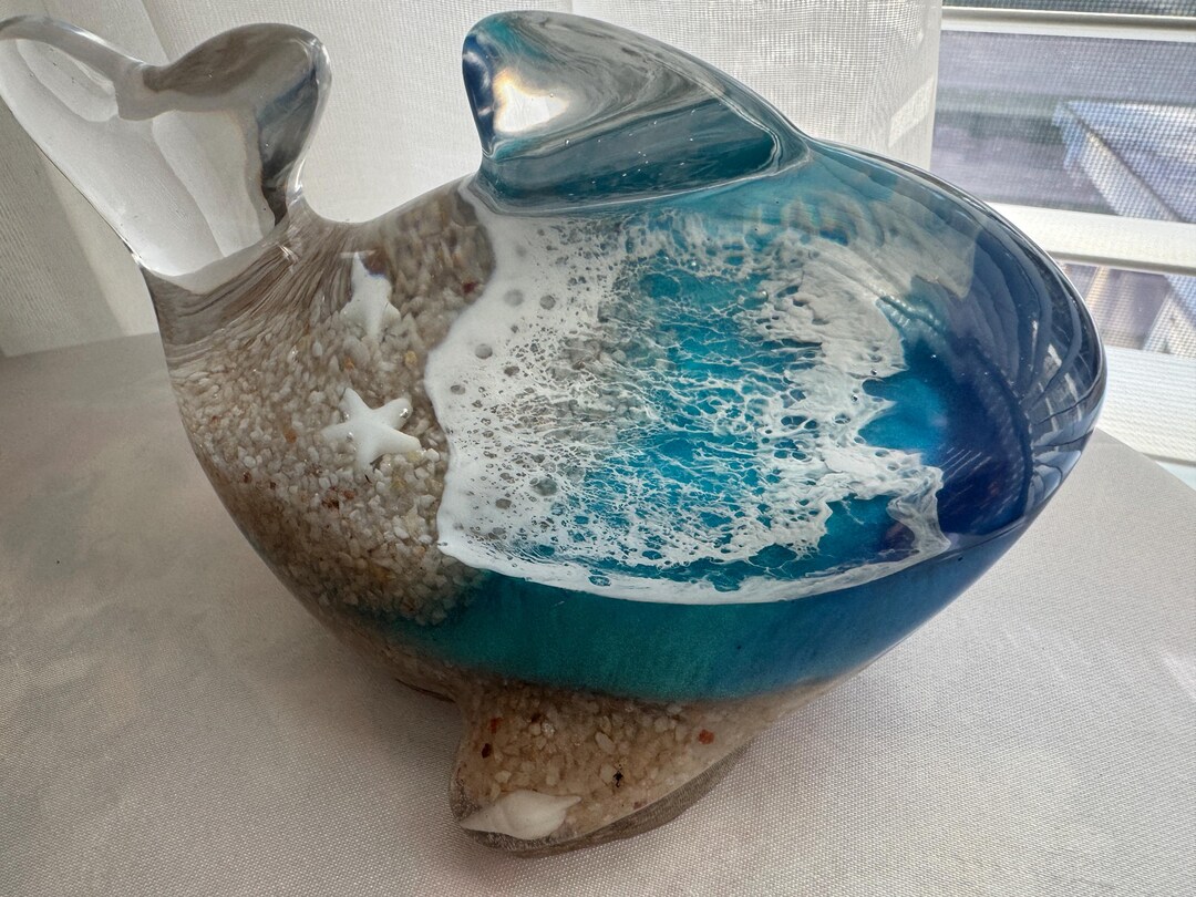 Resin Shark, Ocean Resin, Waves Shark, Custom Shark, Unique Gift, Ocean ...