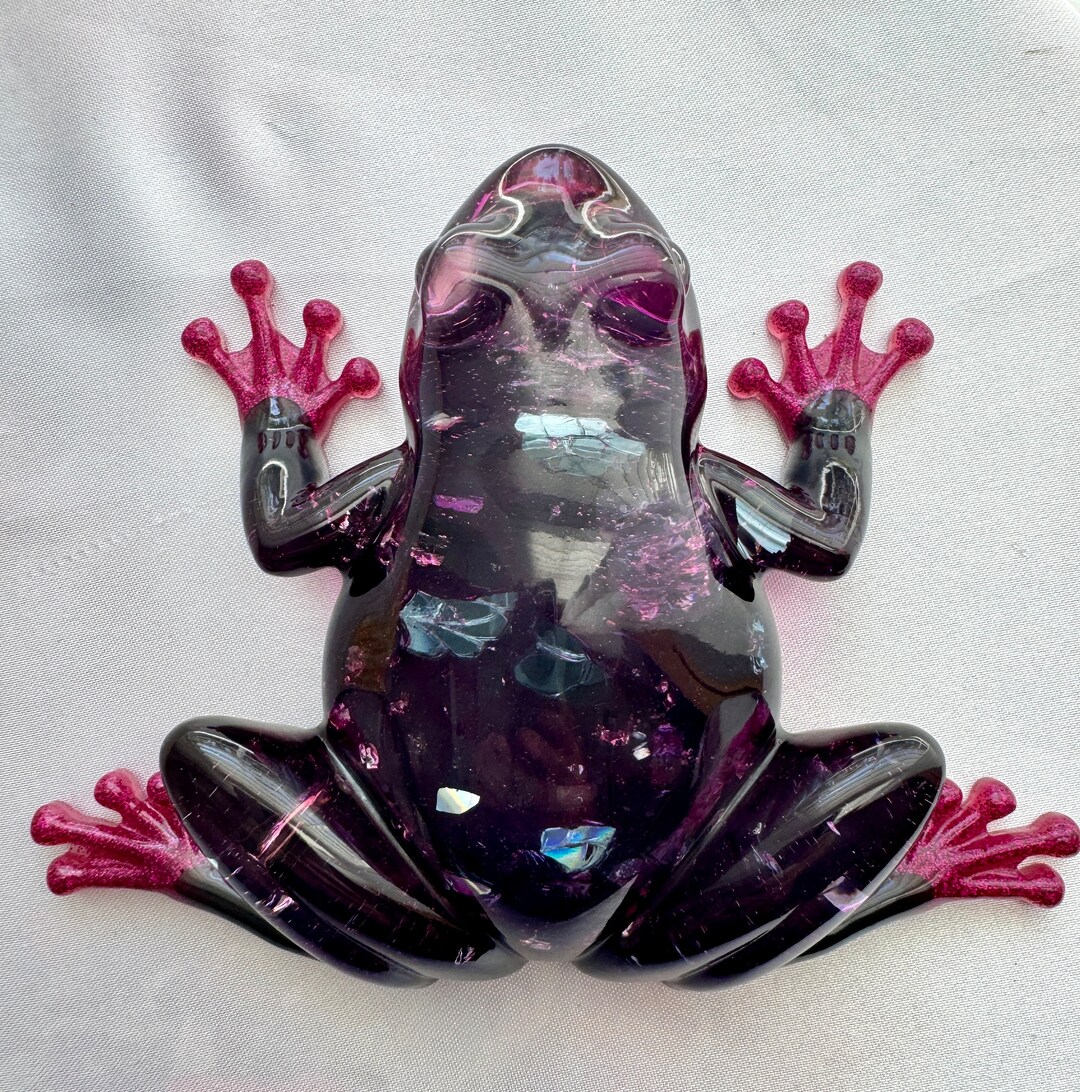 Resin Frog, Mermaid Glass Frog, Love Frog, Epoxy Resin Frog, Frog Decor ...