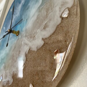 Ocean Waves Clock, Resin Art Clock, Ocean Wave Clock, Handmade Clock ...