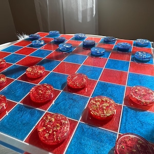 Custom Resin Chess Set, Epoxy Resin Chess Set, Custom Boardgame, Ocean ...