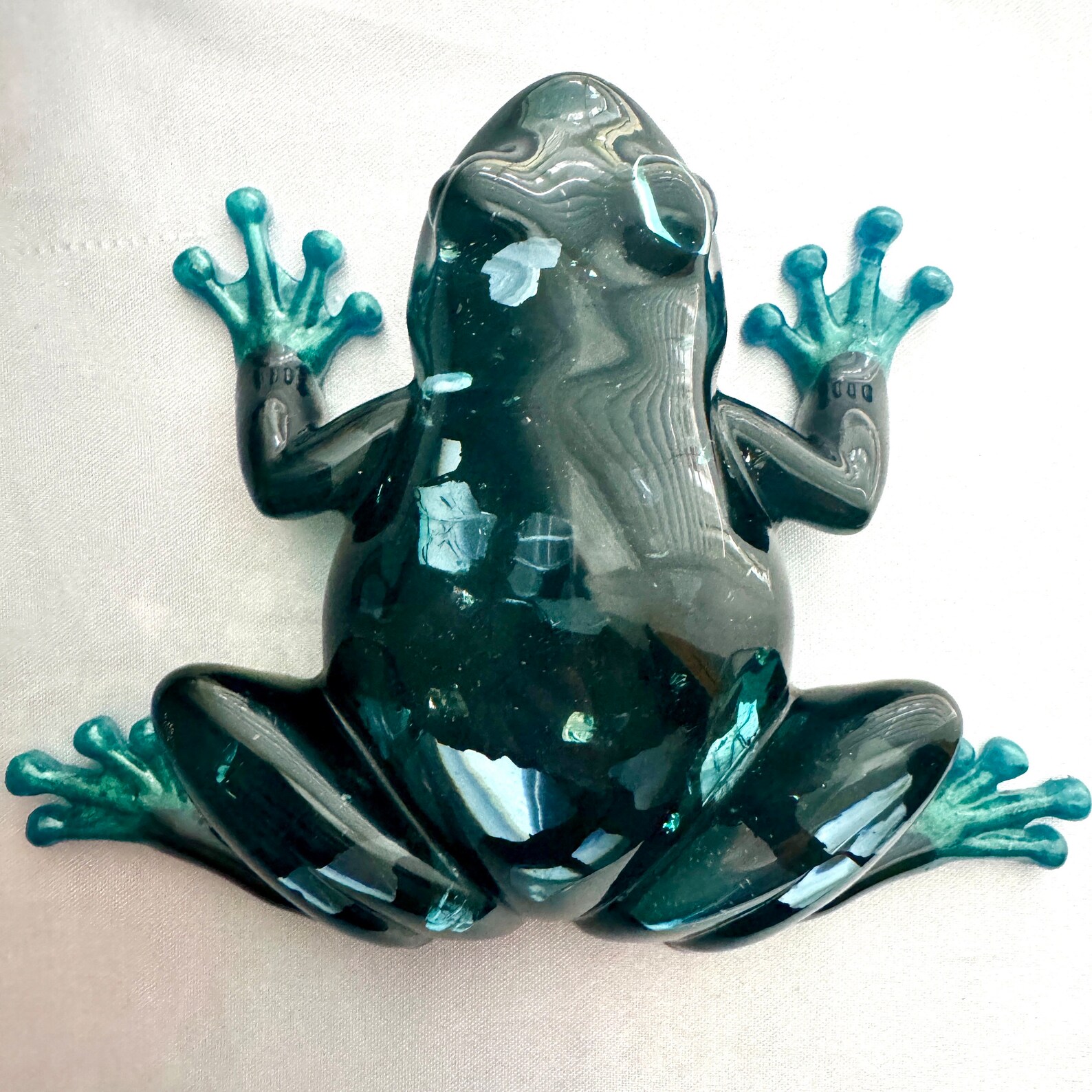 Resin Frog, Mermaid Glass Frog, Love Frog, Epoxy Resin Frog, Frog Decor ...