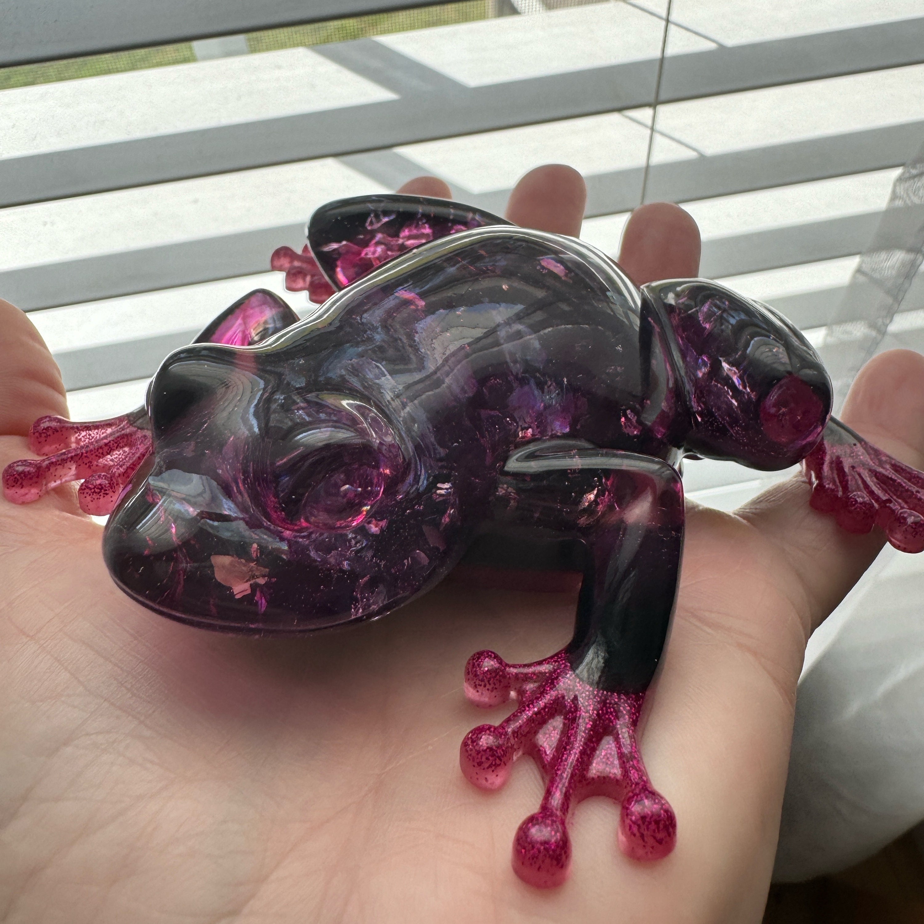 Resin Frog, Mermaid Glass Frog, Love Frog, Epoxy Resin Frog, Frog Decor ...
