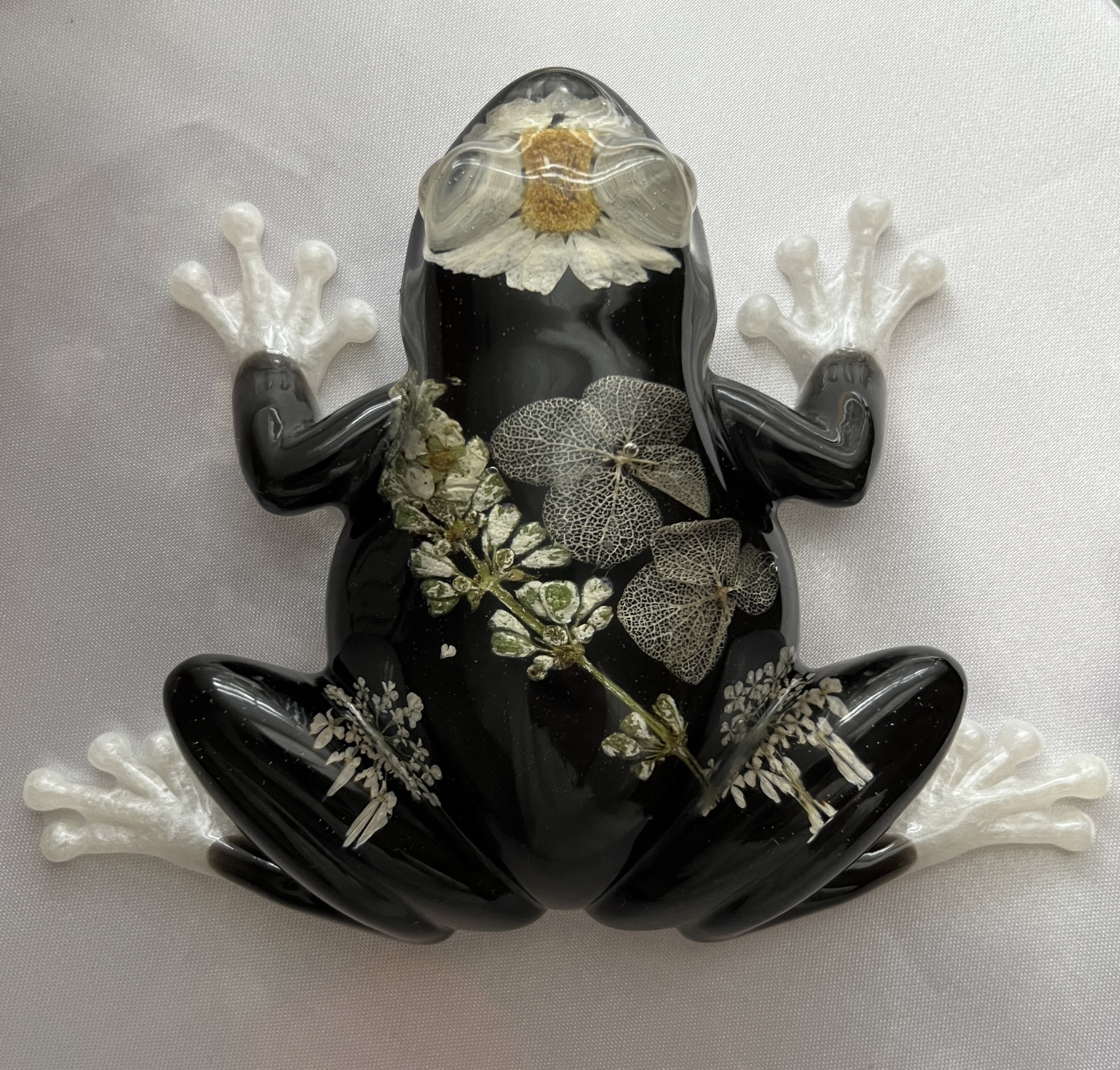 Flower Frog, Resin Frog, Epoxy Resin Frog Figurine, Frog Decor, Resin ...