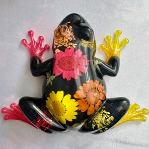 Flower Frog, Resin Frog, Epoxy Resin Frog Figurine, Frog Decor, Resin ...