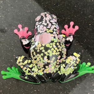 Resin Frog, Mermaid Glass Frog, Love Frog, Epoxy Resin Frog, Frog Decor ...