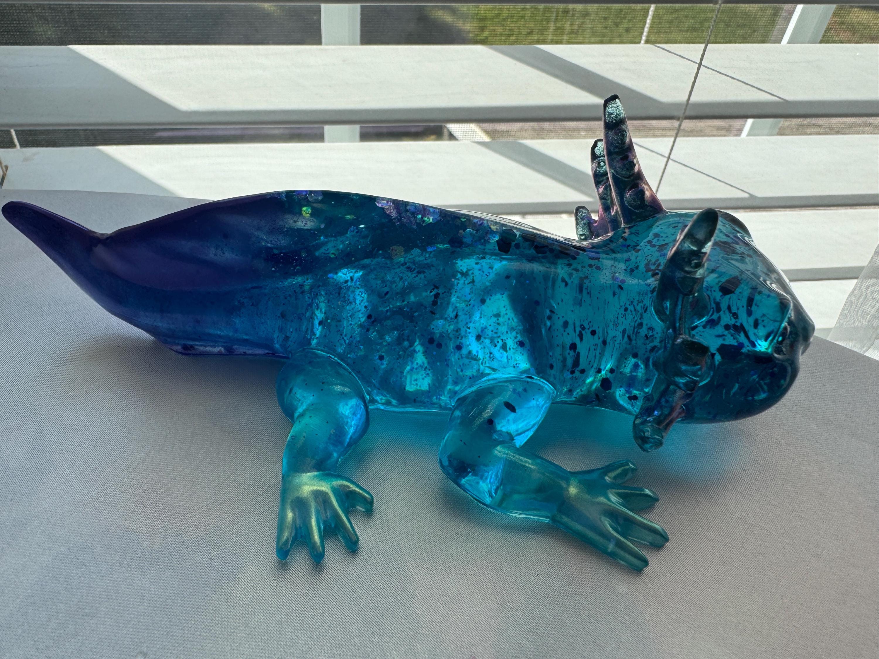 Axolotl, Resin Axolotl, Epoxy Resin Axolotl, Bedroom Decor, Resin Art ...