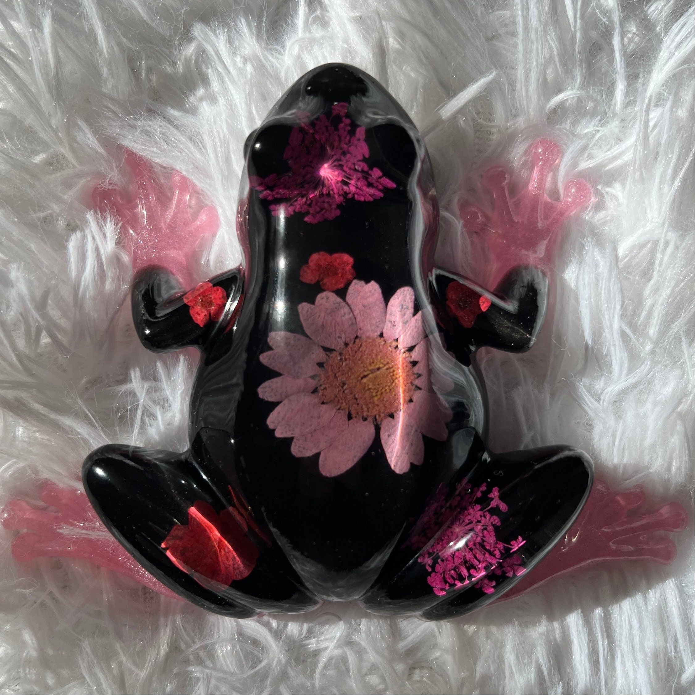 Flower Frog, Resin Frog, Epoxy Resin Frog Figurine, Frog Decor, Resin ...