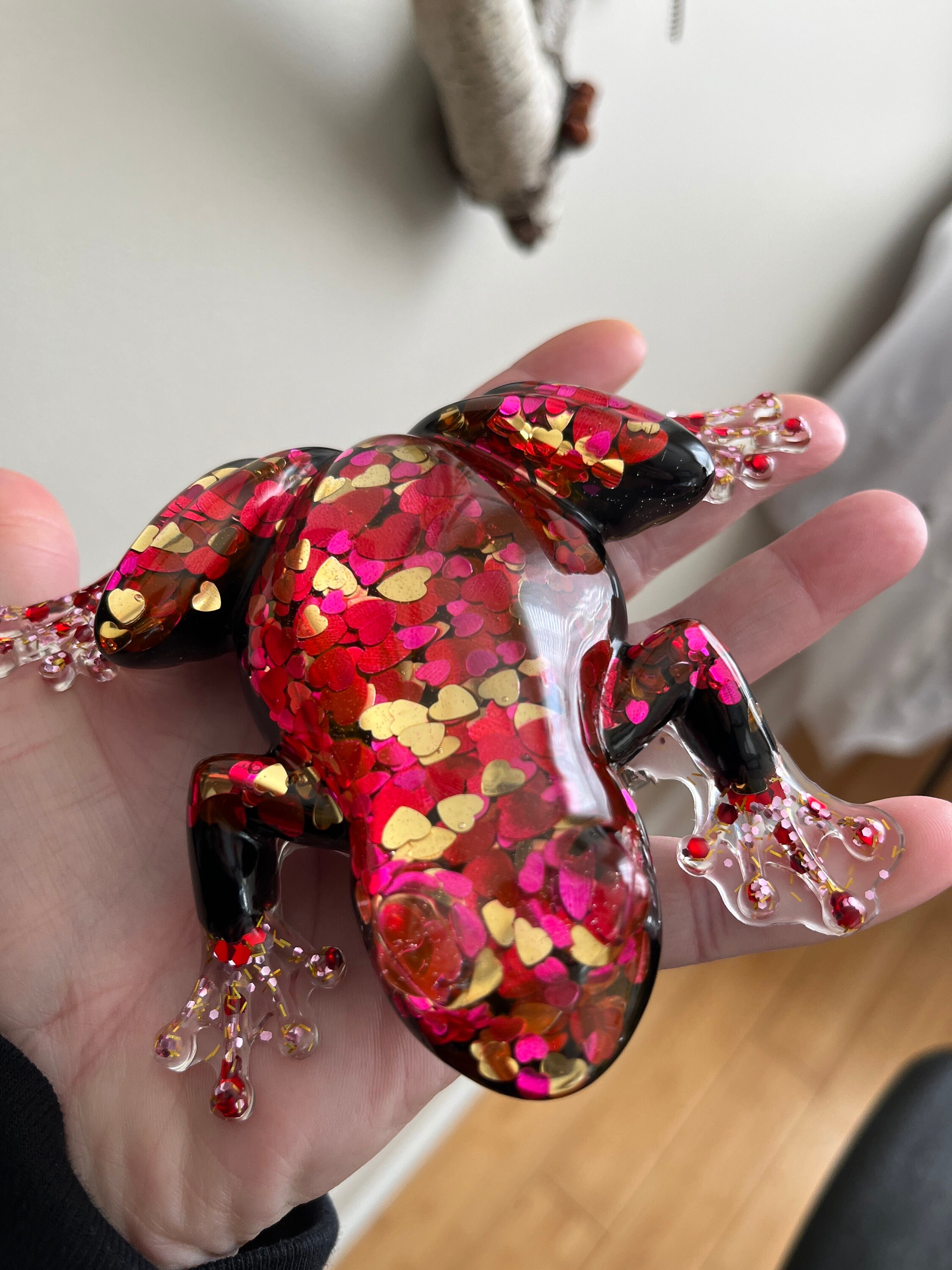 Resin Frog, Mermaid Glass Frog, Love Frog, Epoxy Resin Frog, Frog Decor ...