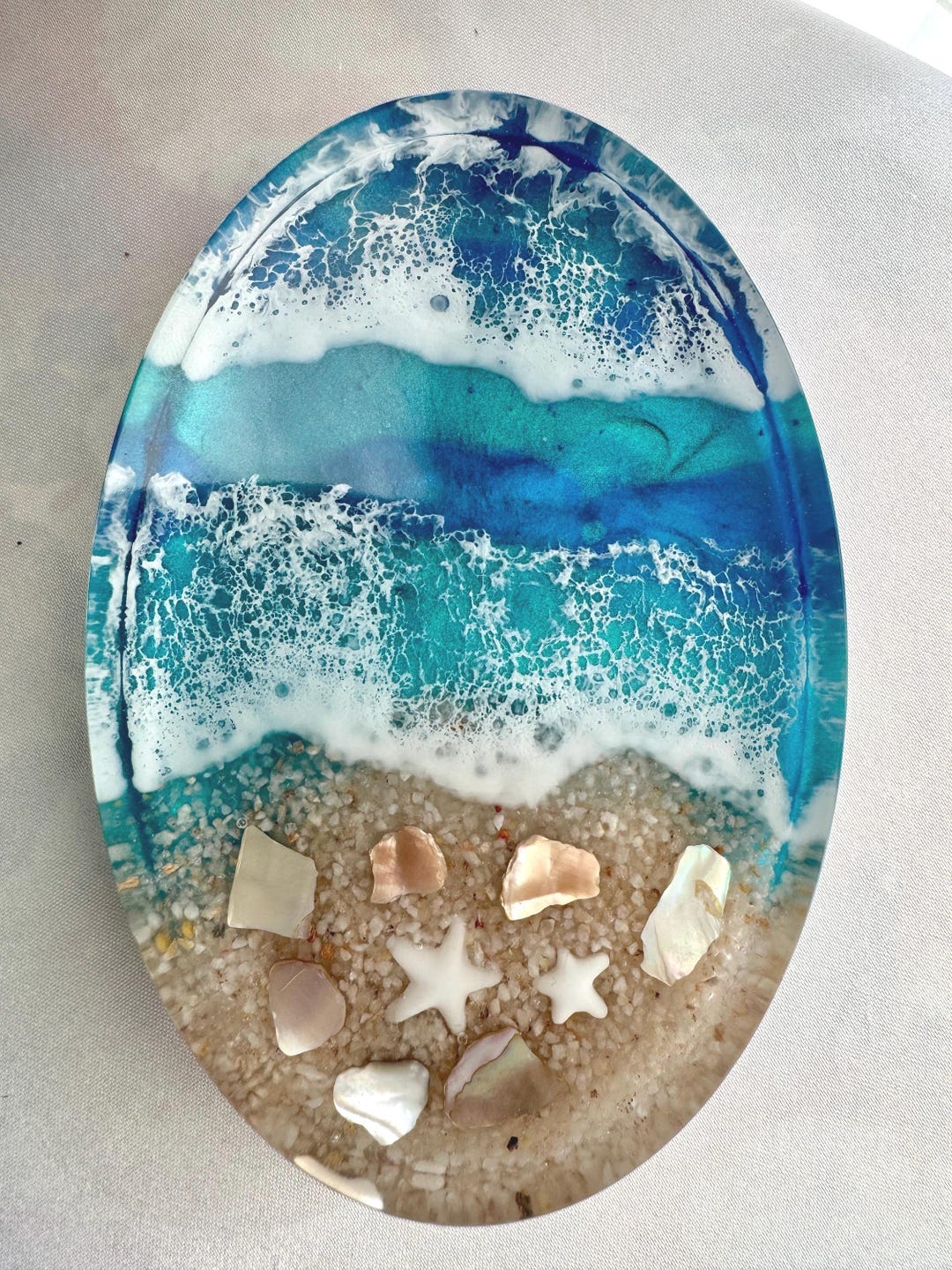 Resin Soap Dish, Ocean Soap Dish, Custom Soap Dish, Ocean and Beach ...