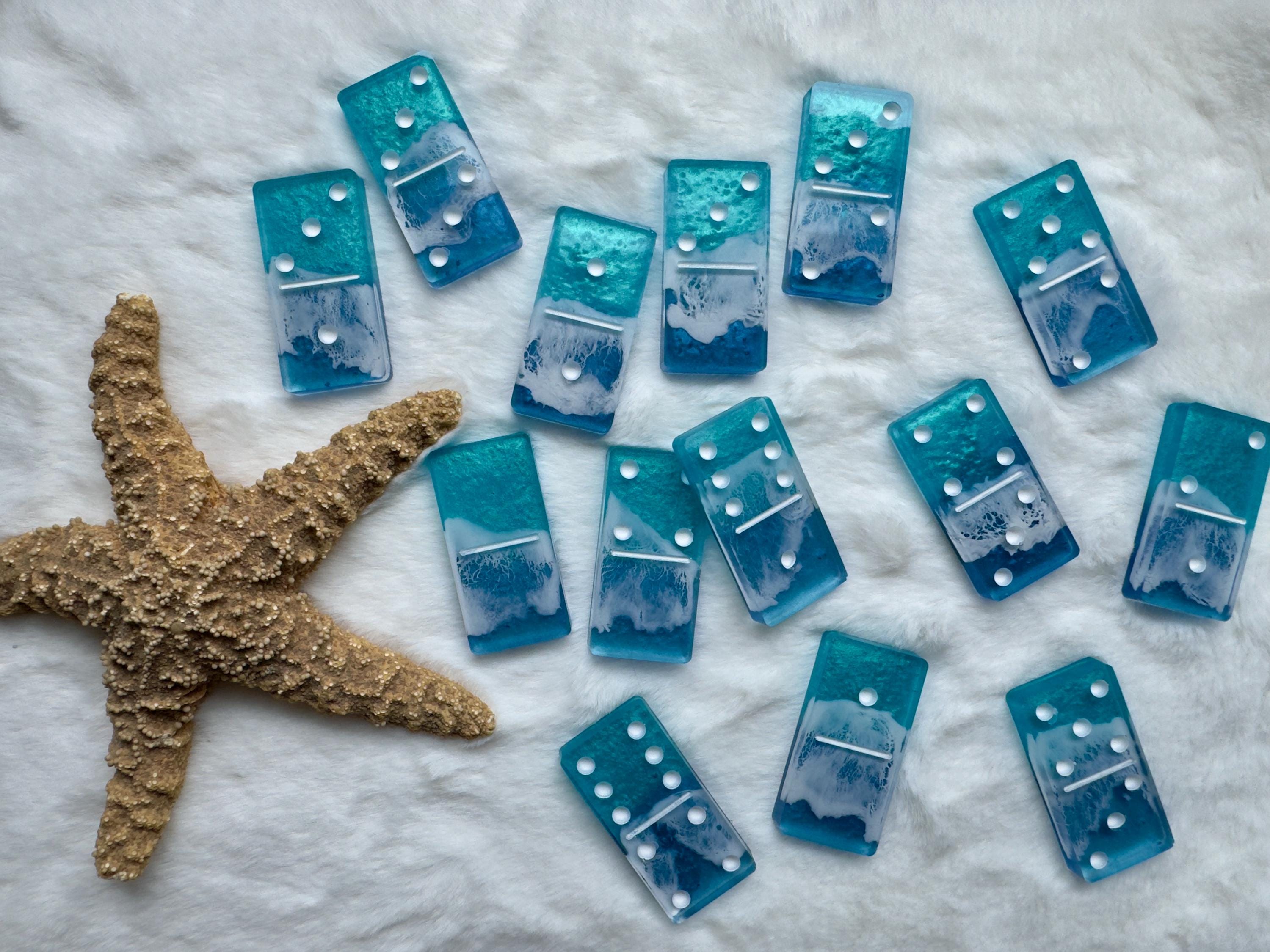 Resin Ocean Waves Dominos Set: Beach Lover Gift - Etsy
