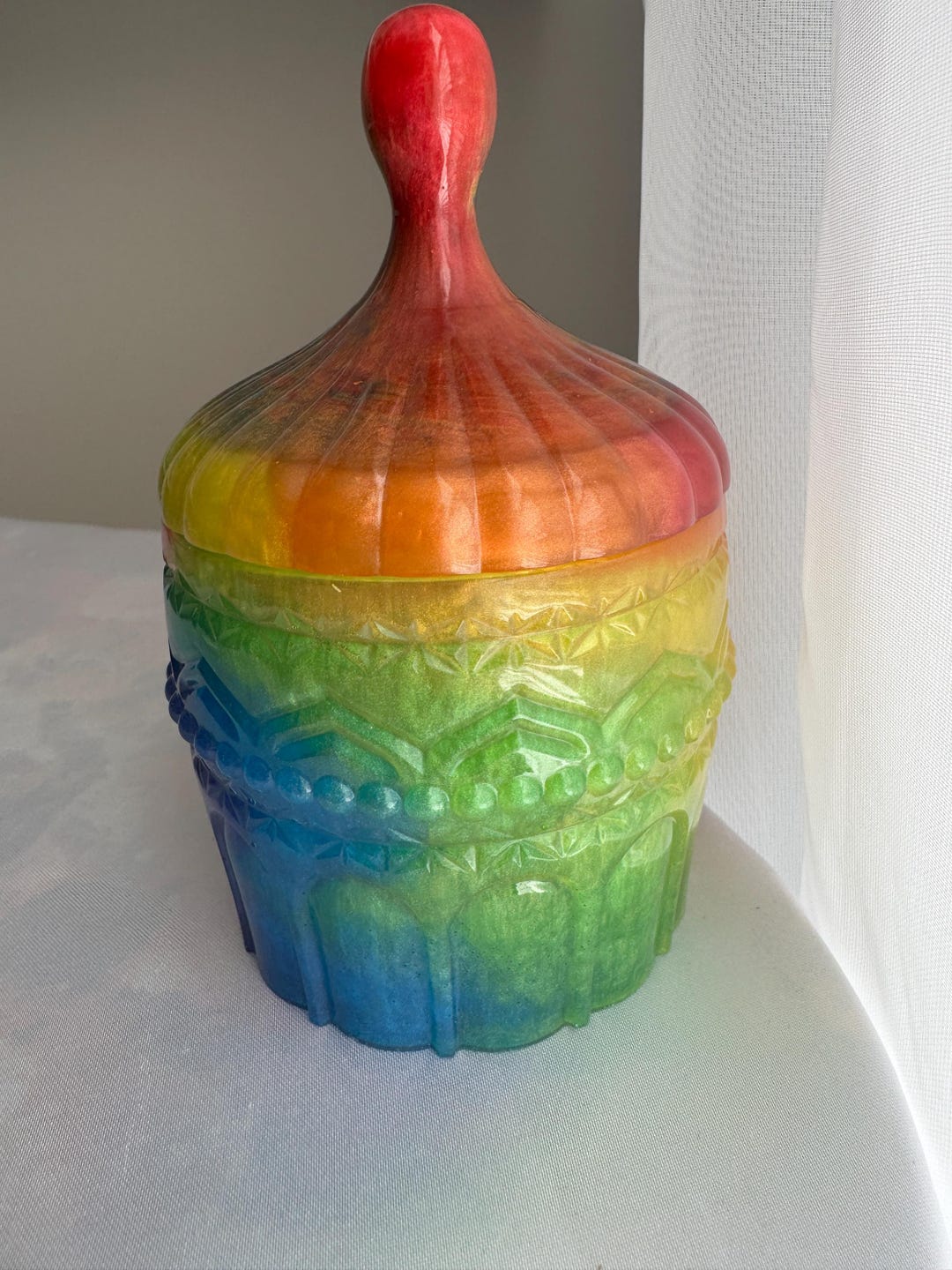 Rainbow Jar, Glitter Jar, Sparkly Jar, Resin Jar, Epoxy Jar, Rainbow ...