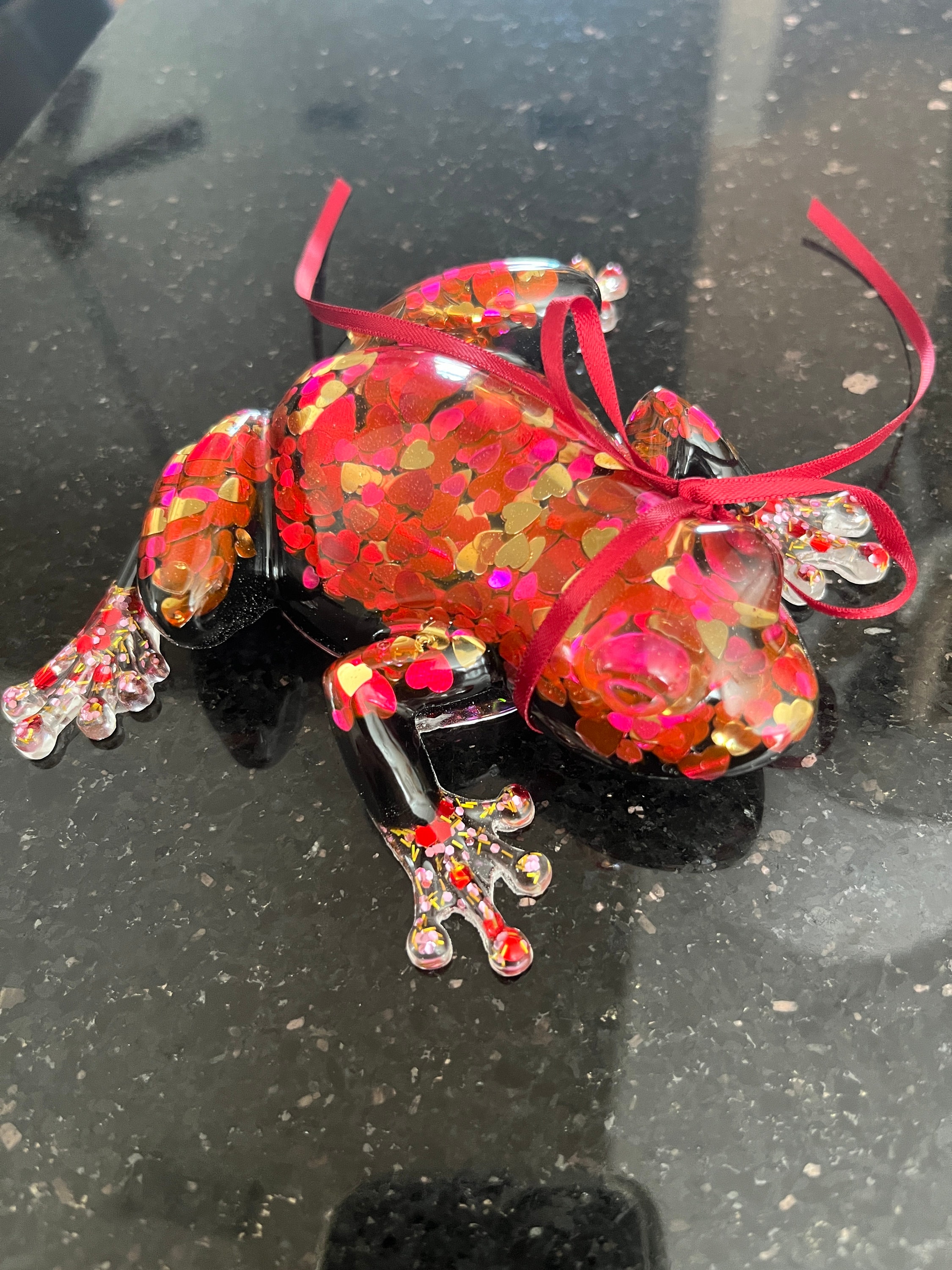 Resin Frog, Mermaid Glass Frog, Love Frog, Epoxy Resin Frog, Frog Decor ...