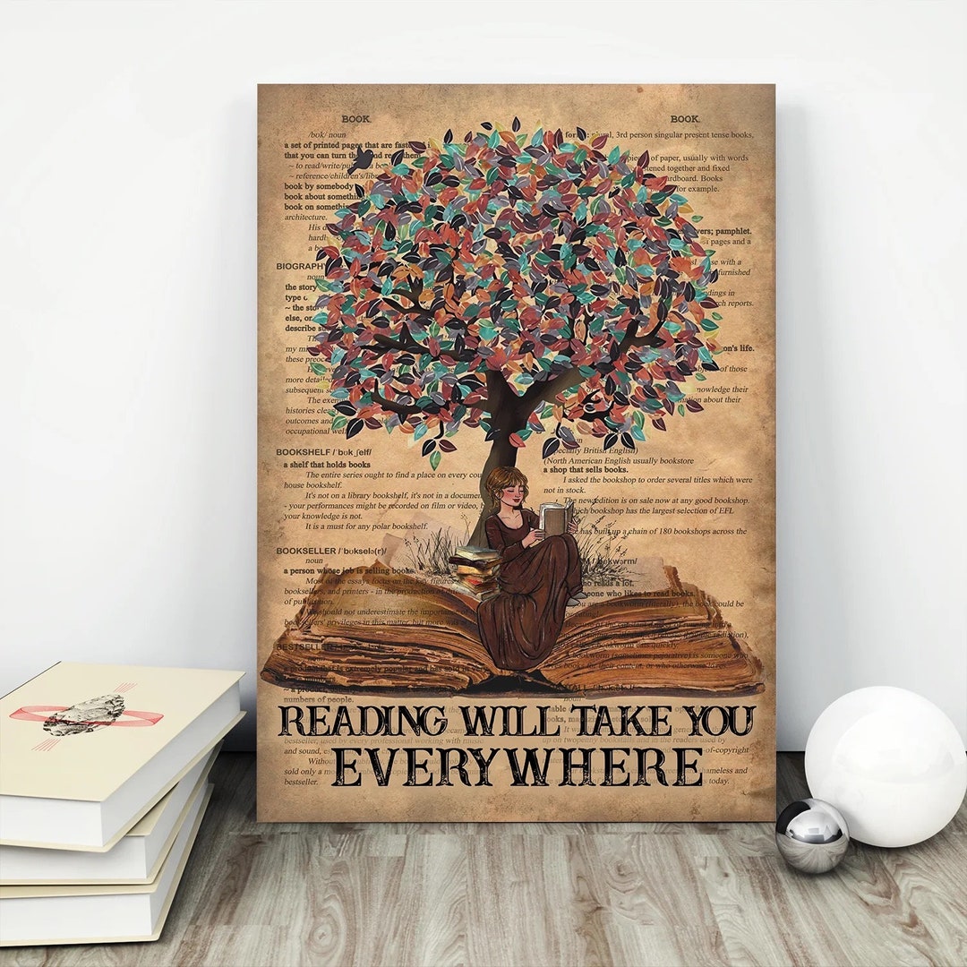 Reading Will Take You to Everywhere Vintage Poster Black Girl - Etsy