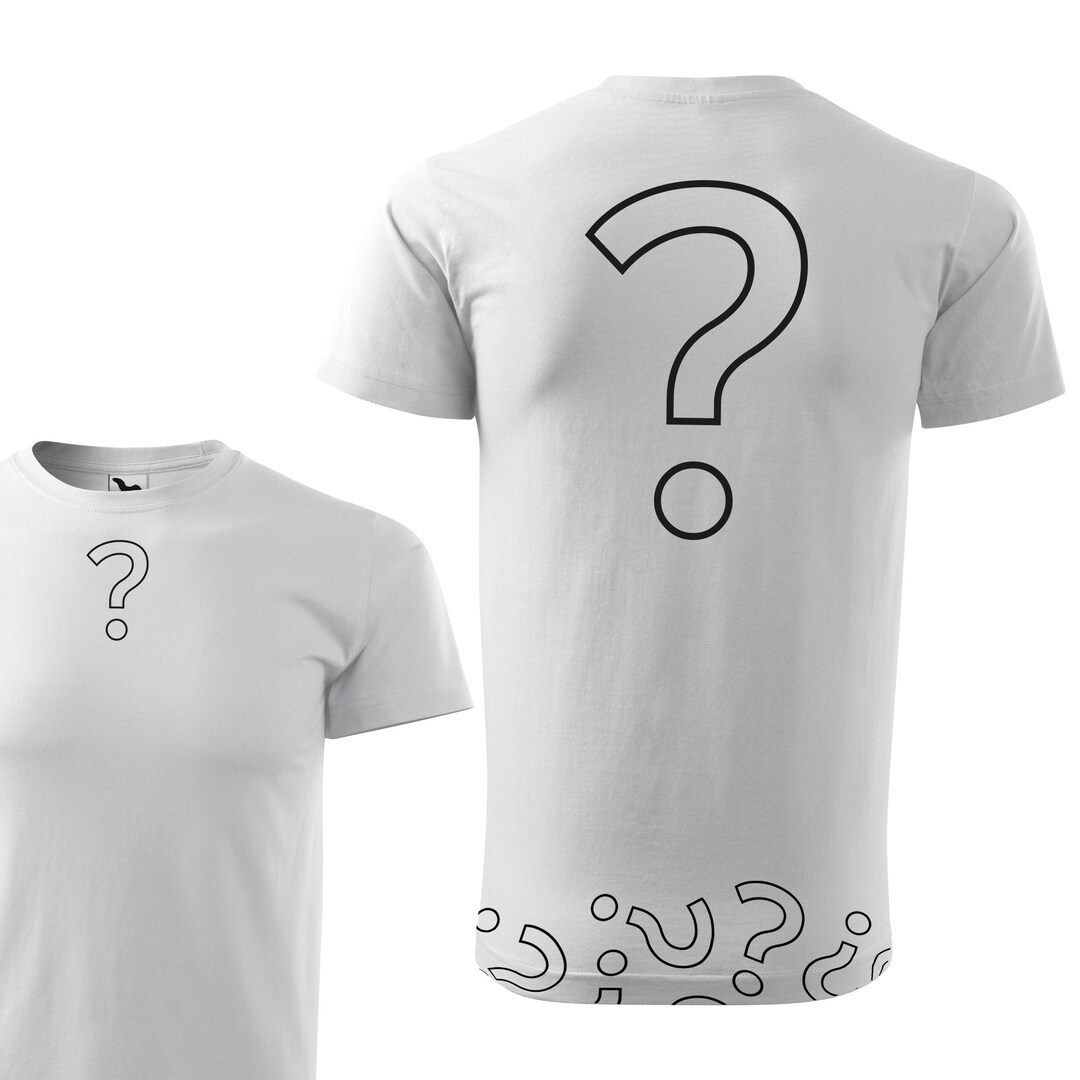 Minimalist Tshirt, Question Mark Shirt Design, Unisex Tshirt, Custom ...