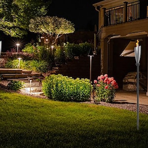 Decorative Garden Torch, 60-72 Inch Extendable Stainless Steel Tiki ...