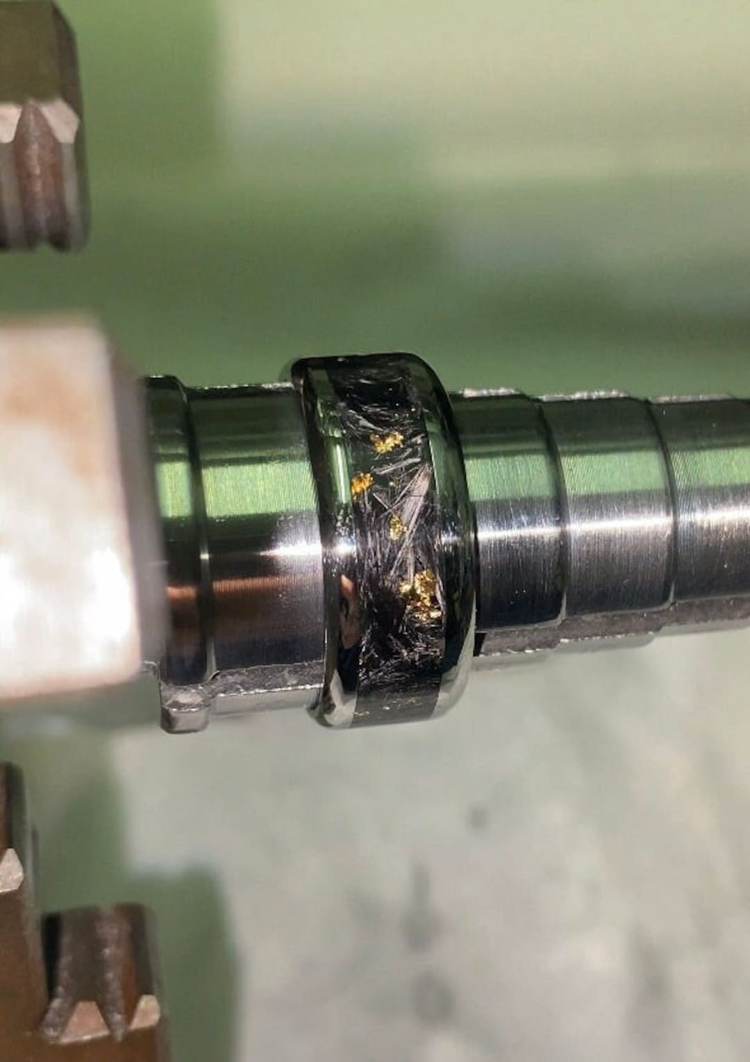 Elegant Forged Carbon Ring - Etsy