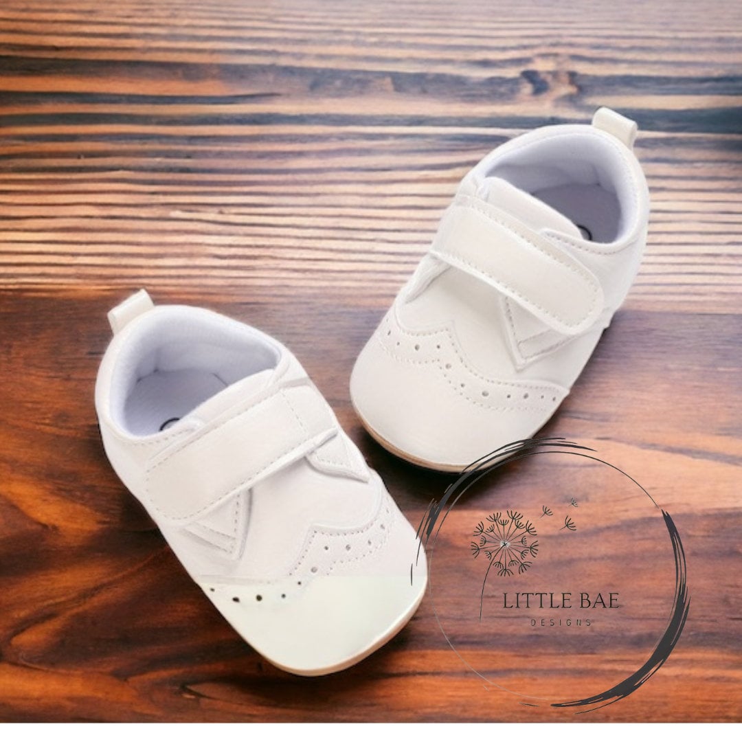 Baby Boy Shoe White Baby Shoe Christening Shoes Baptism Shoes - Etsy