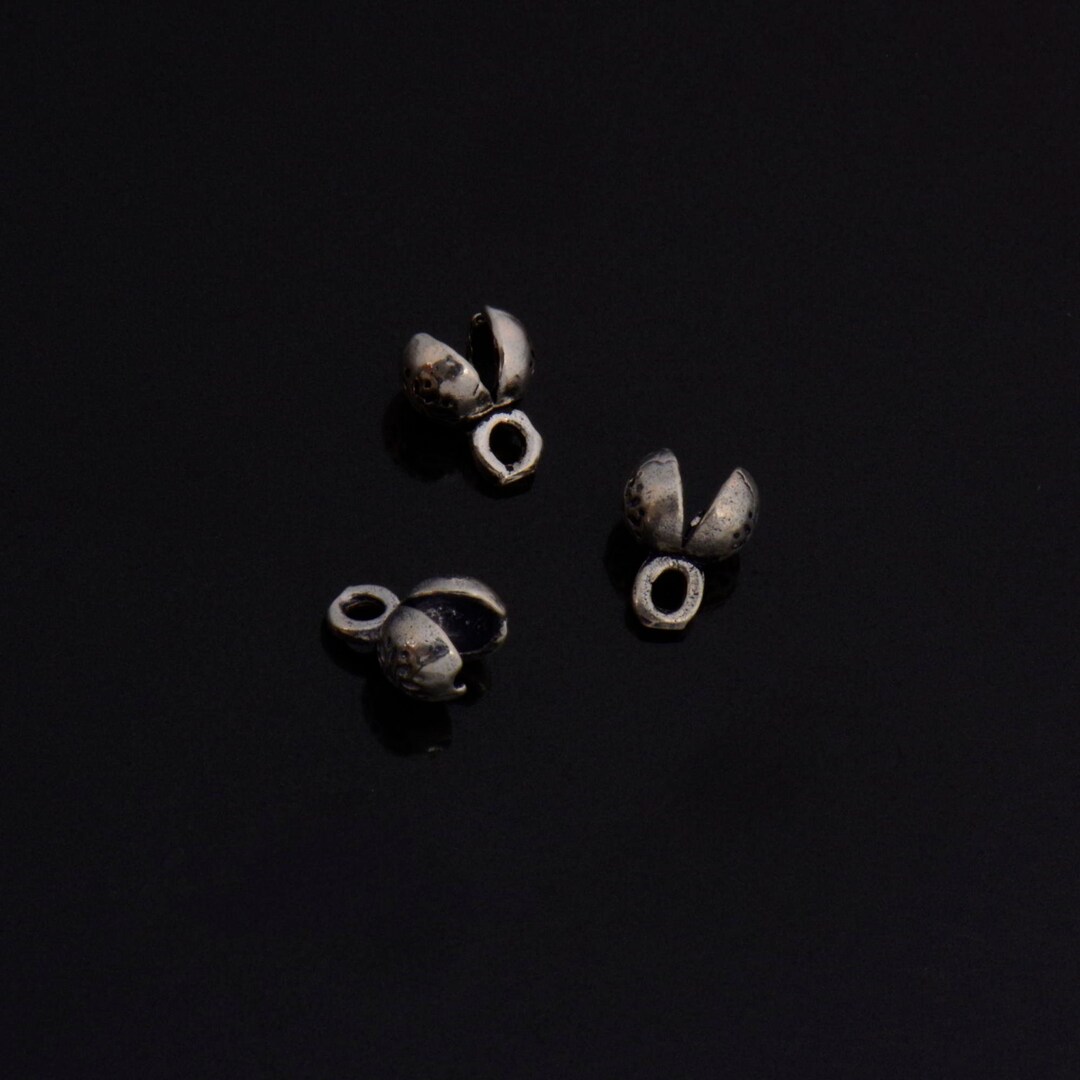 925 Sterling Silver End Knot Cover, Silver Large Crimp Cover, Ag925 End ...