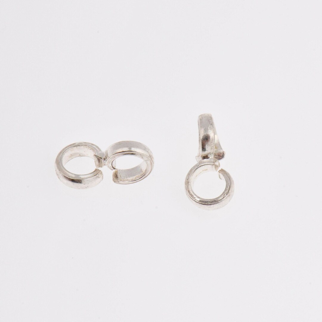 925 Sterling Silver Bails With Open Loop, Solid Silver Open Loop Bails ...