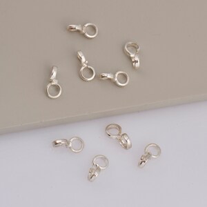 925 Sterling Silver Bails With Open Loop, Solid Silver Open Loop Bails ...