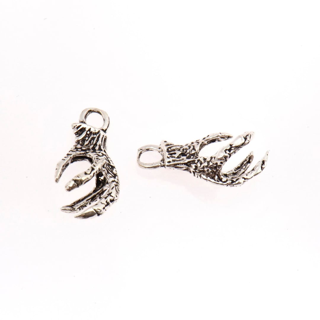 Sterling Silver Eagle Claws, 925 Antique Silver Dragons Claw Charms ...